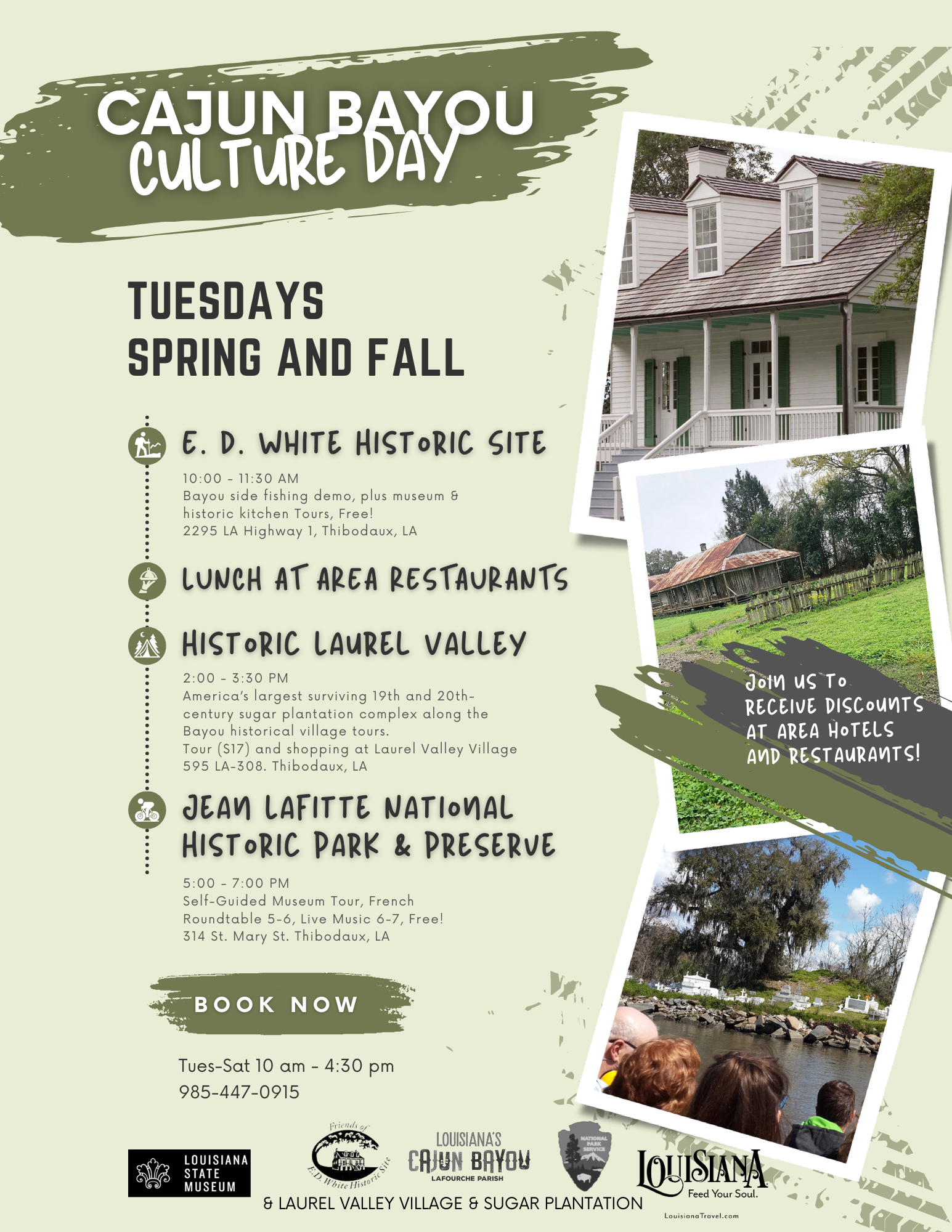 Cajun Bayou Culture Day – Friends of Edward Douglas White Historic Site